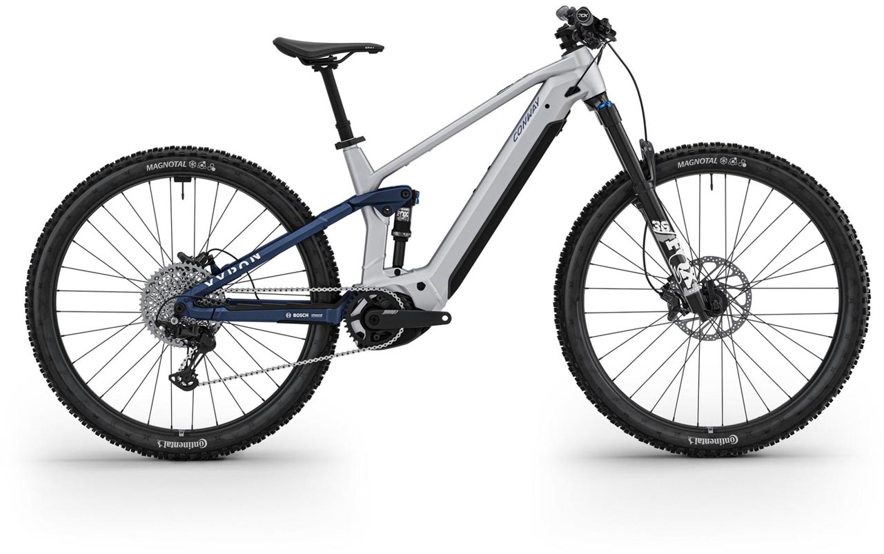 Conway Xyron ST 5.0 alu raw matt / deepblue matt 2026 - E-Bike Fully Mountainbike | L (44 cm ...